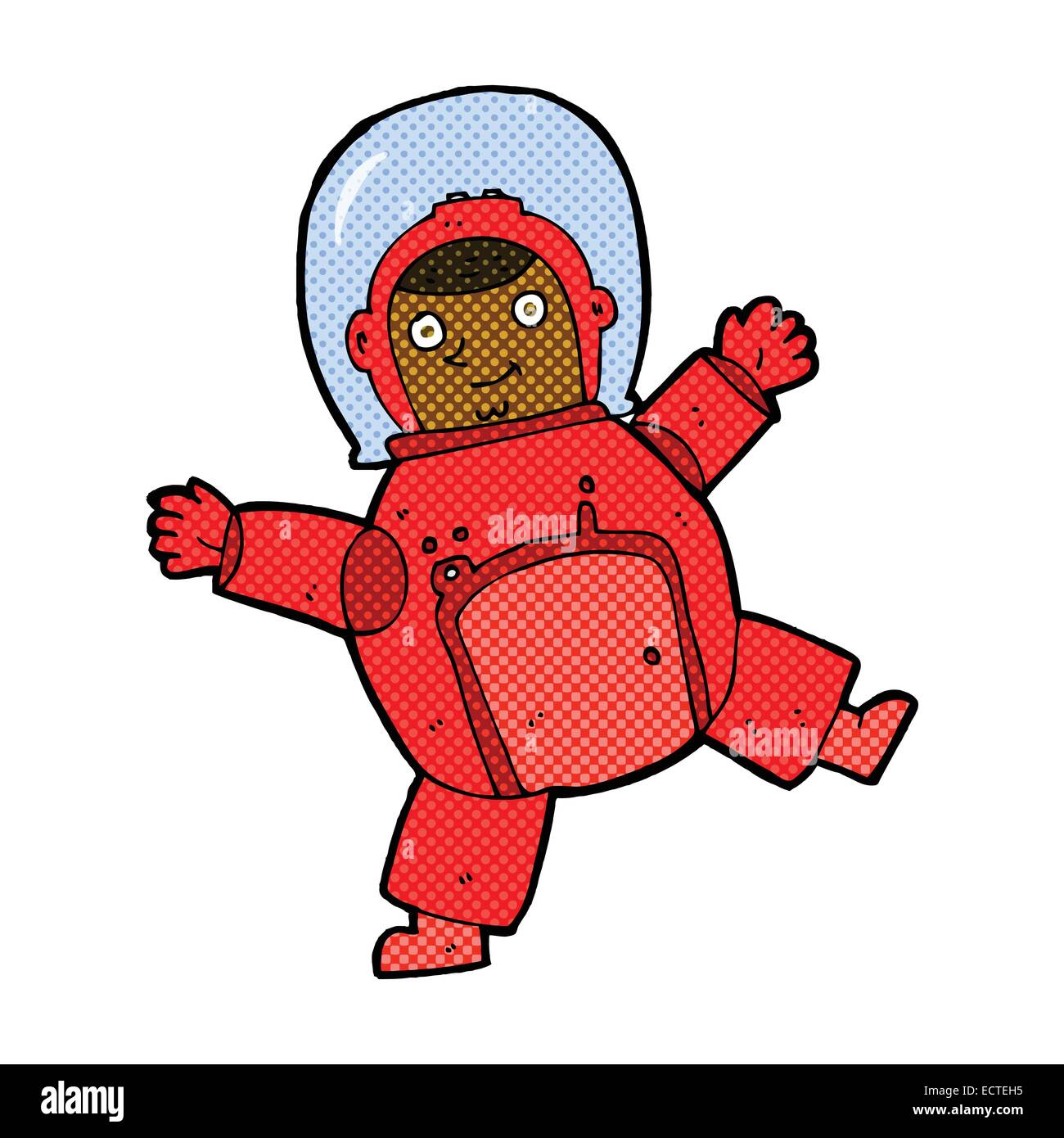retro comic book style cartoon astronaut Stock Vector Image & Art - Alamy