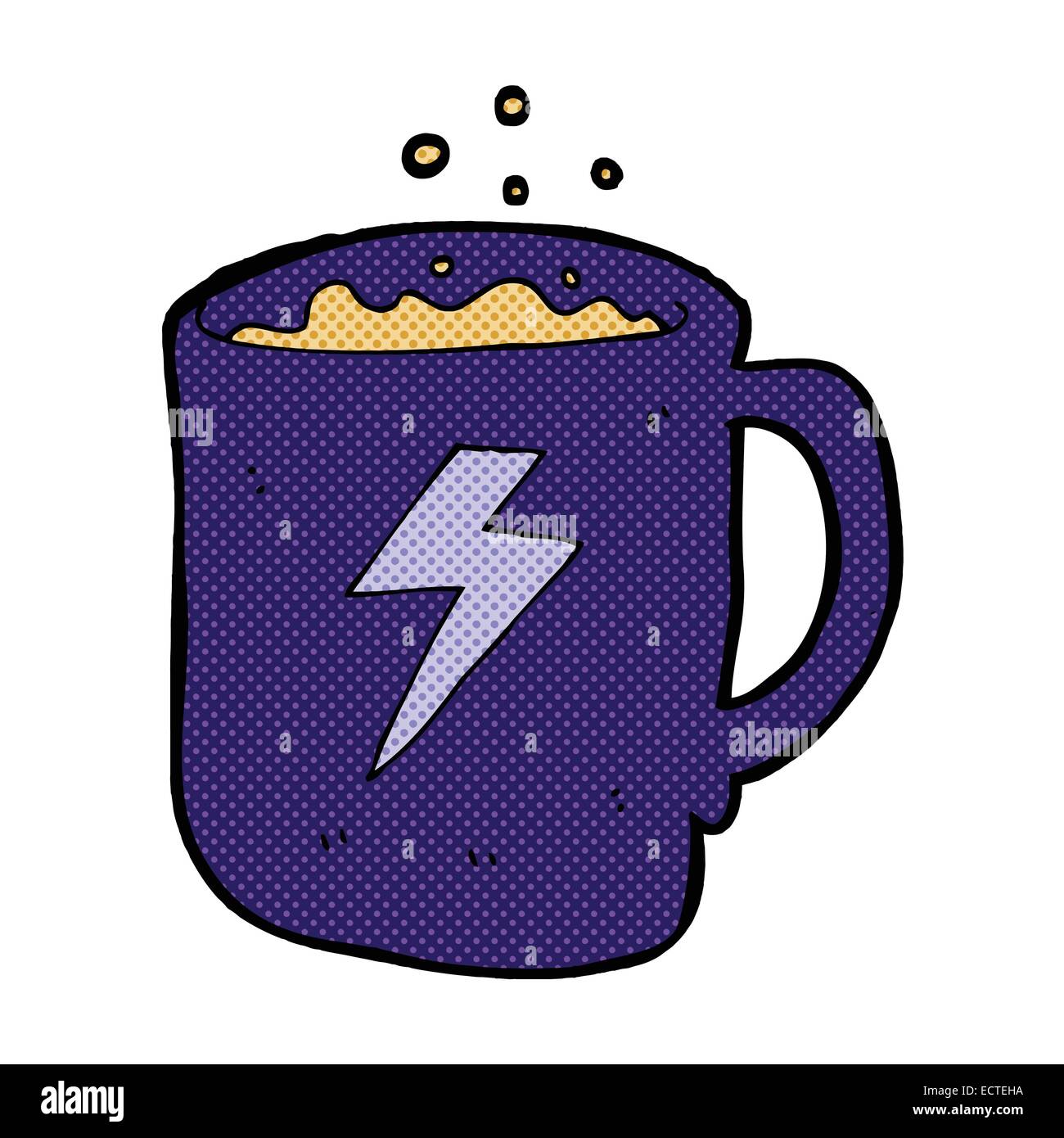 retro comic book style cartoon coffee mug Stock Vector Image & Art - Alamy