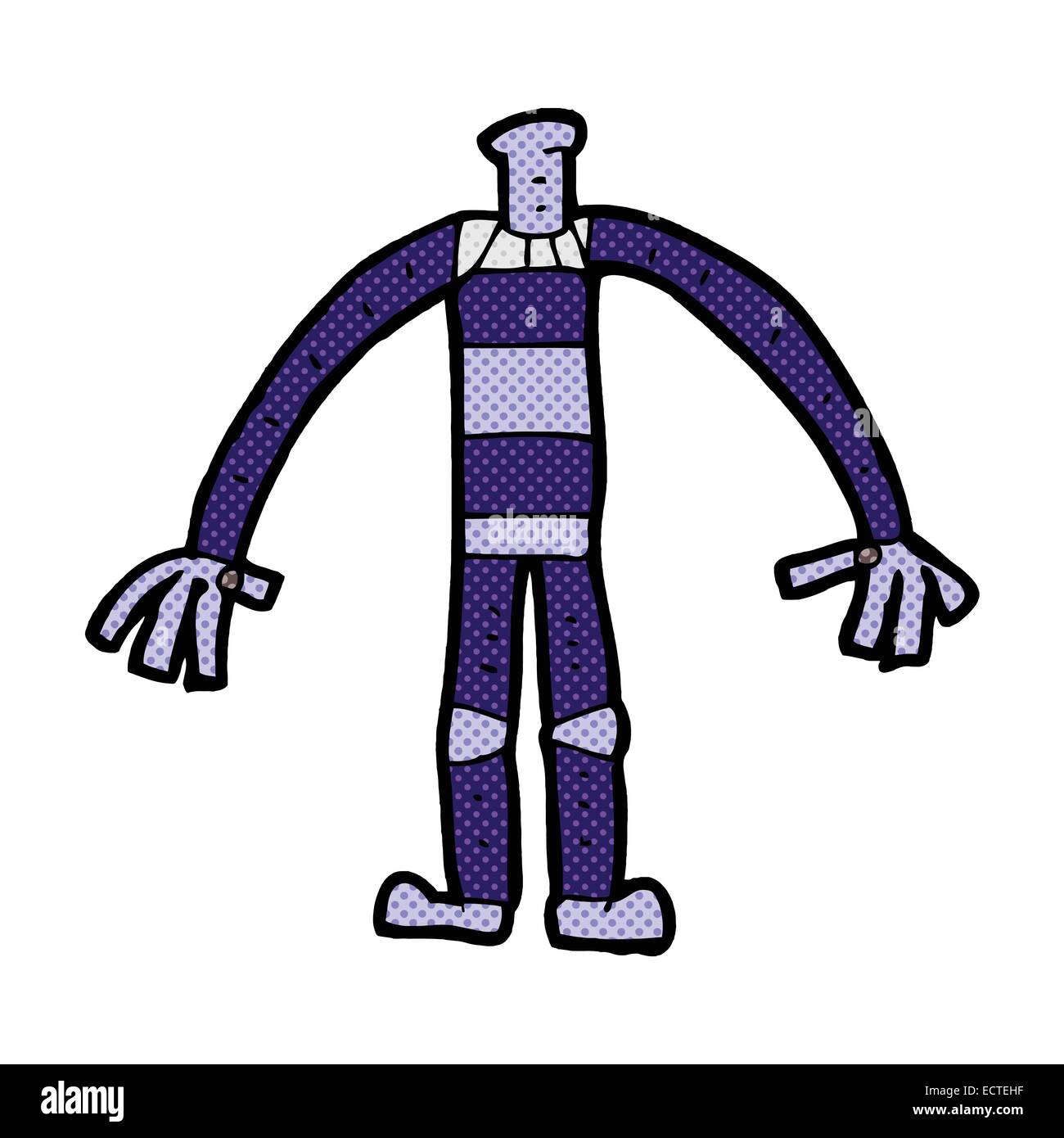 retro comic book style cartoon robot body (mix and match retro comic ...