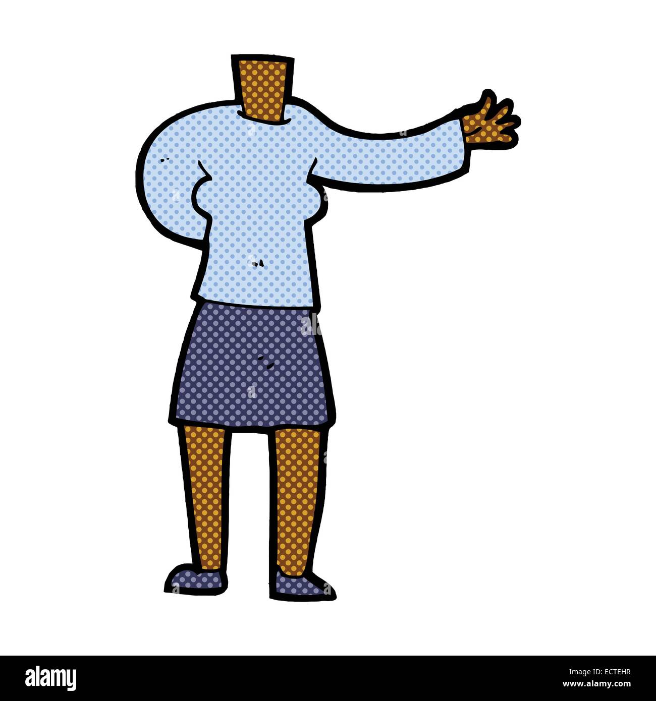 retro comic book style cartoon female body Stock Vector Image & Art - Alamy