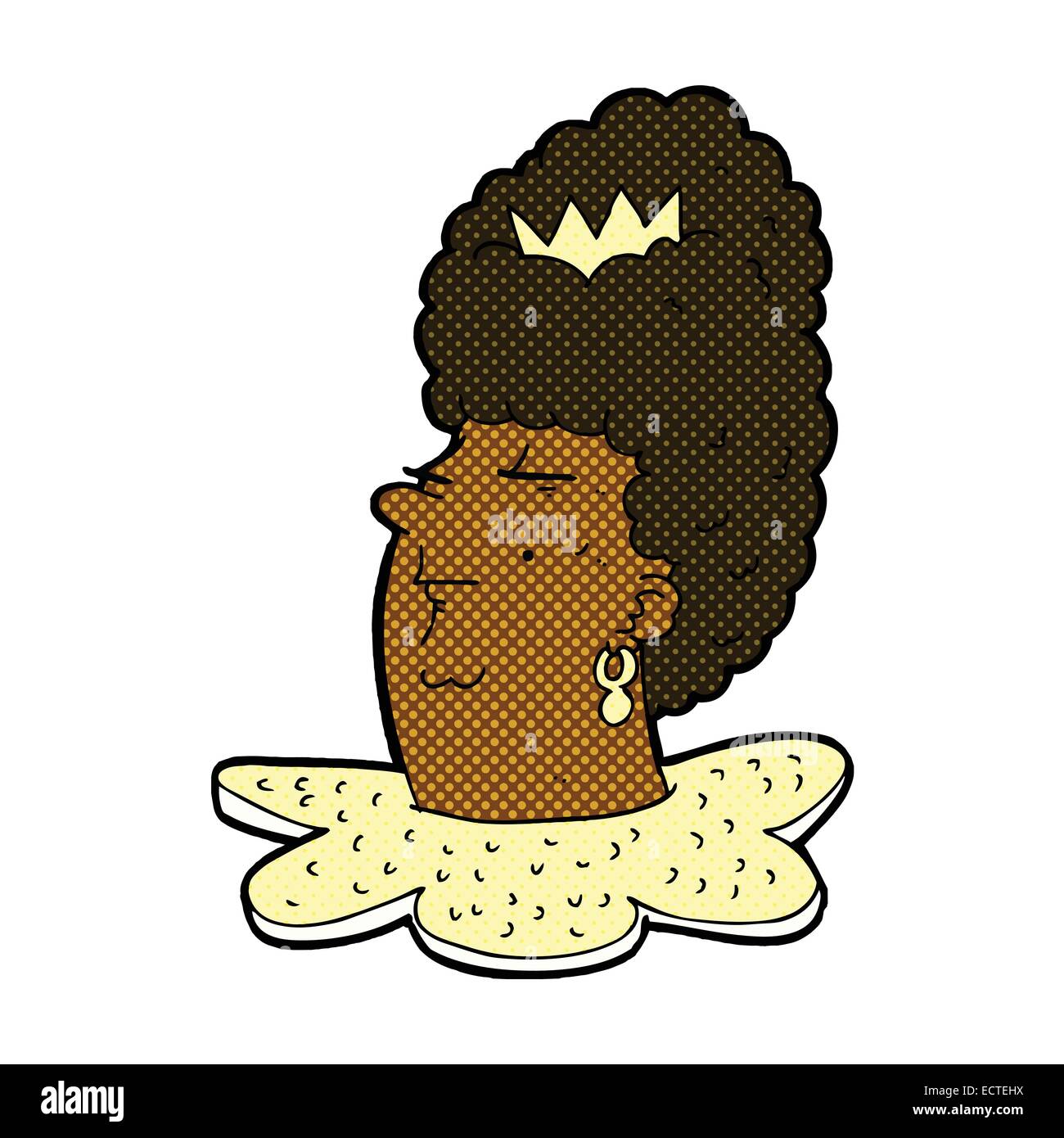 retro comic book style cartoon queen head Stock Vector Image & Art - Alamy