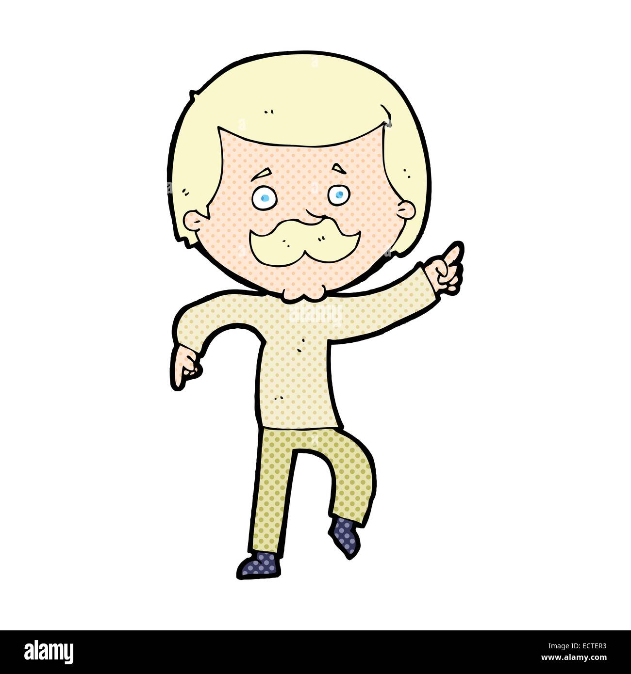 retro comic book style cartoon dancing dad Stock Vector Image & Art - Alamy