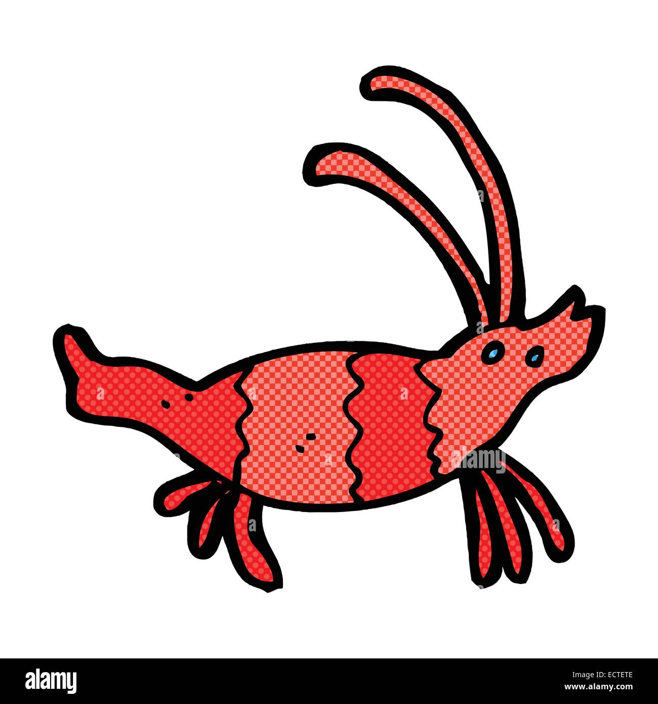 retro comic book style cartoon shrimp Stock Vector Image & Art - Alamy