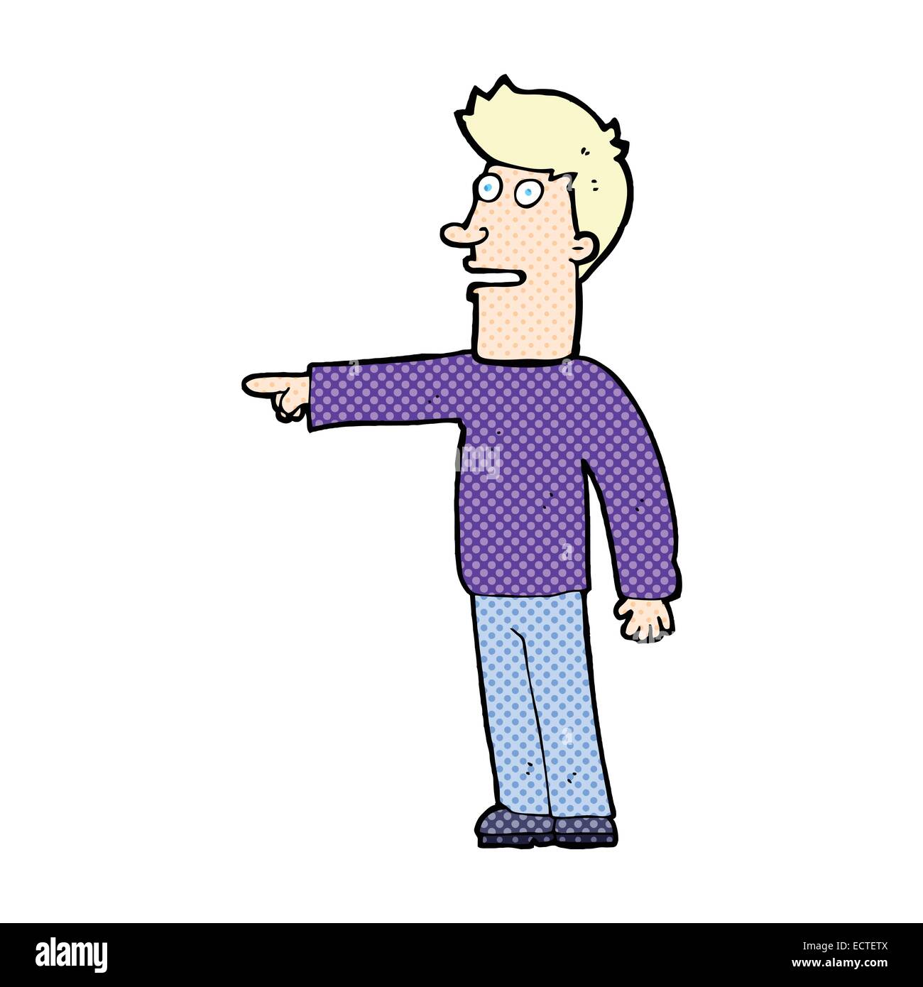 retro comic book style cartoon man pointing Stock Vector Image & Art ...