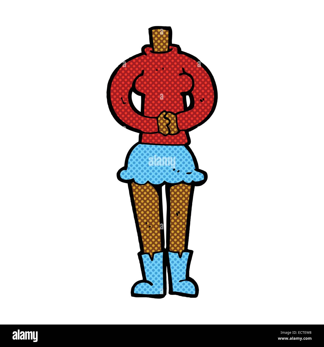 retro comic book style cartoon female body Stock Vector Image & Art - Alamy