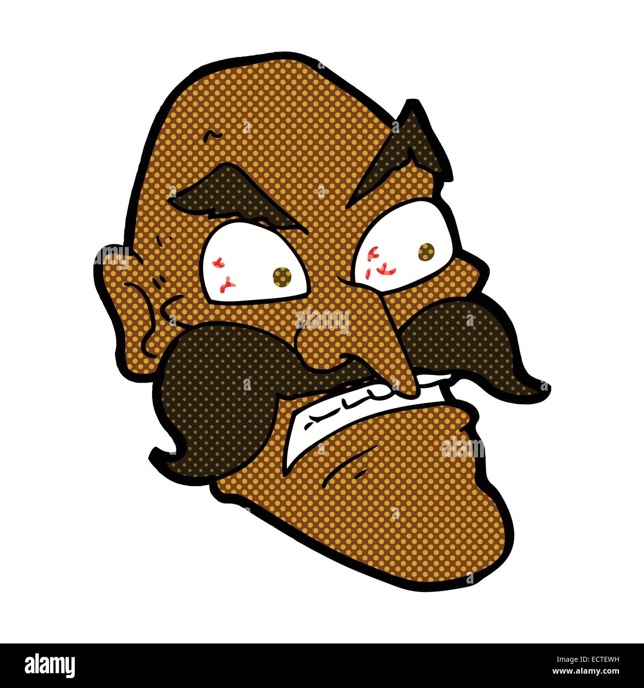 retro comic book style cartoon angry old man Stock Vector Image & Art ...