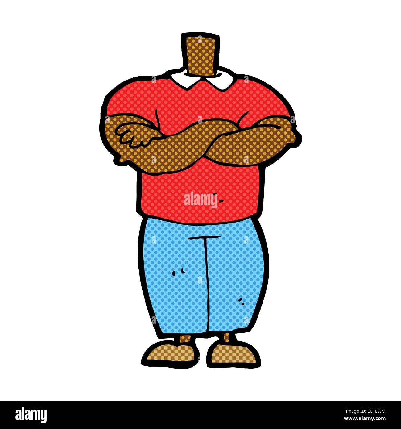 retro comic book style cartoon body Stock Vector Image & Art - Alamy