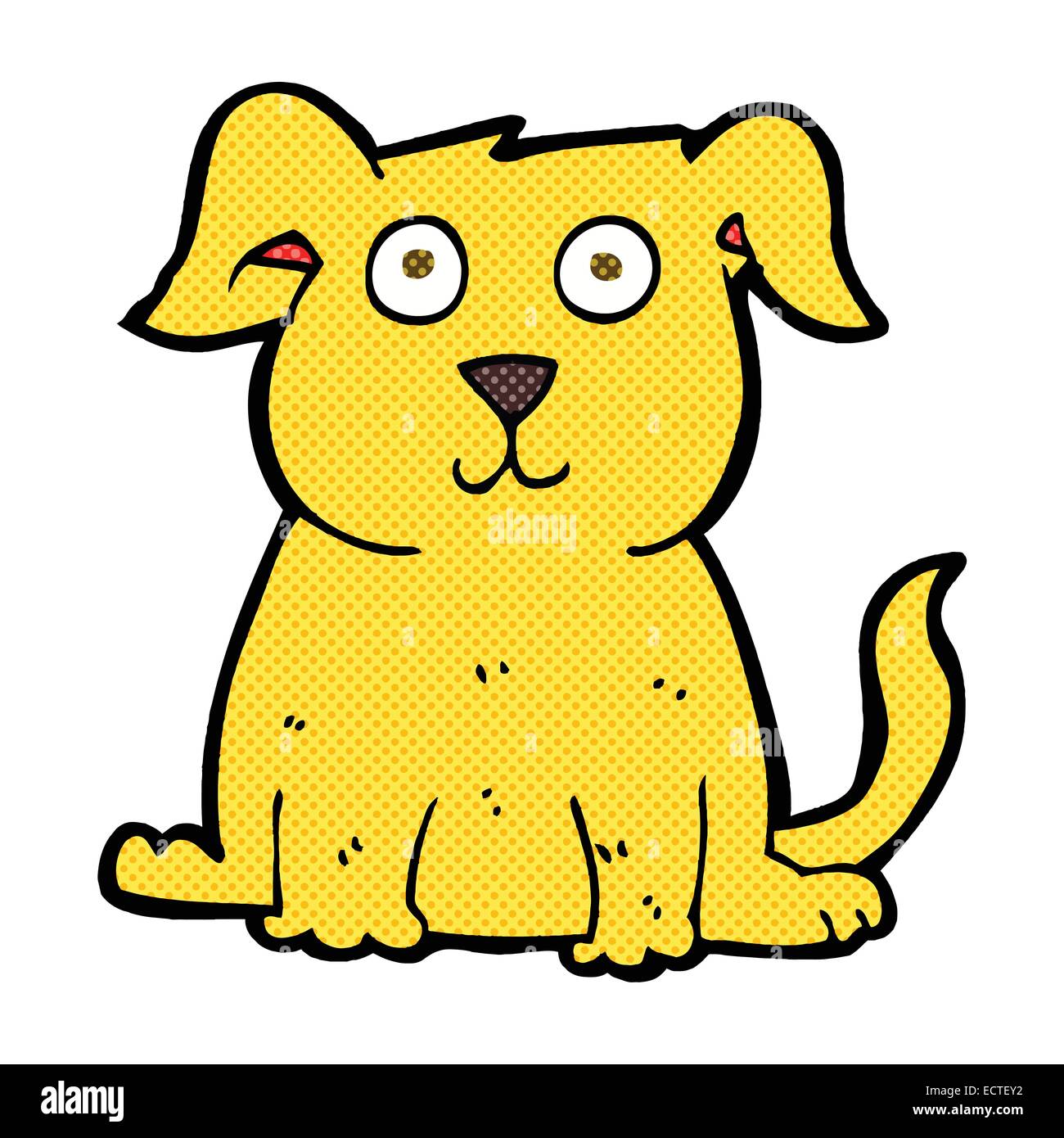 retro comic book style cartoon happy dog Stock Vector Image & Art - Alamy