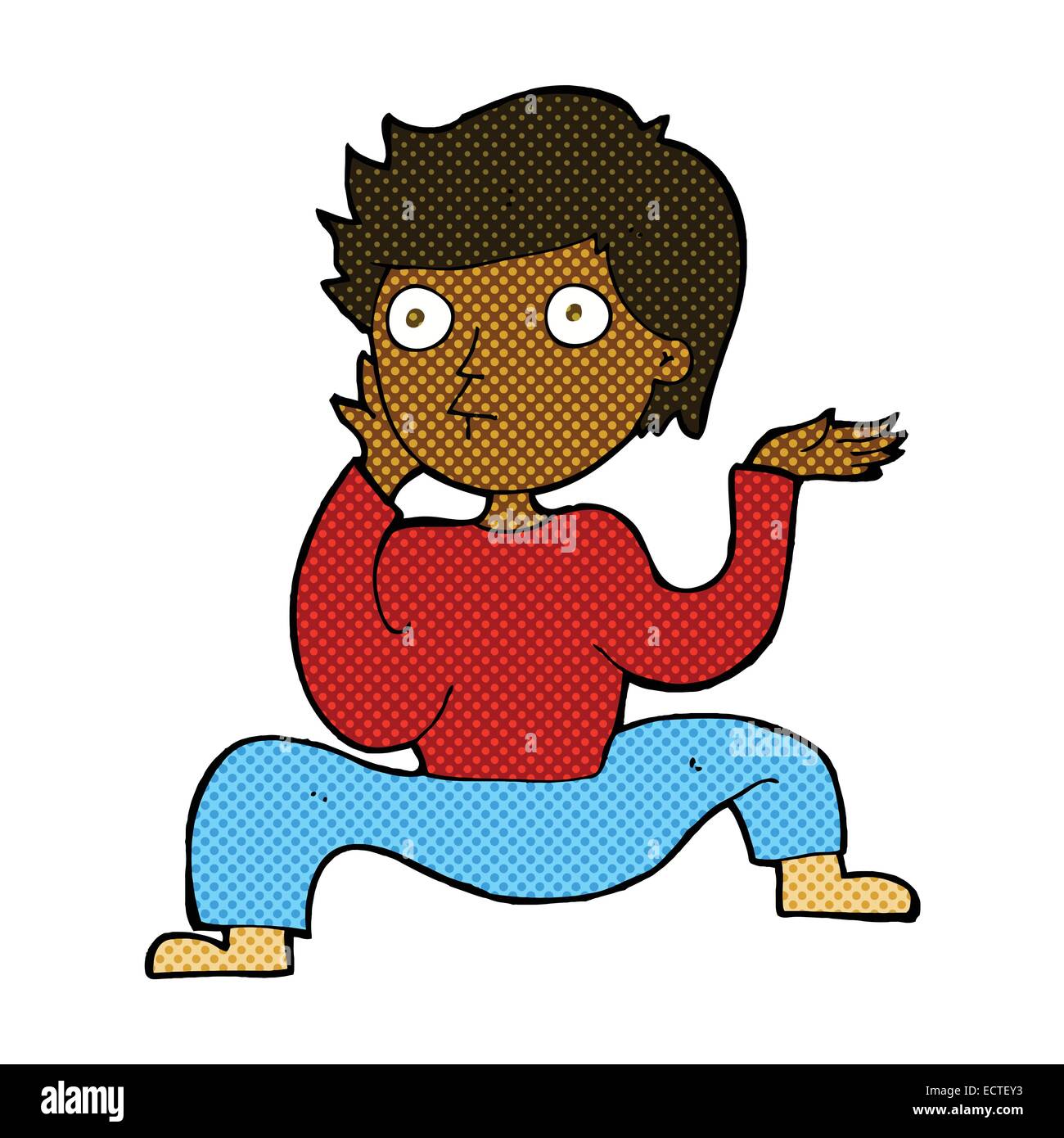 Cartoon boy doing crazy dance hi-res stock photography and images - Alamy