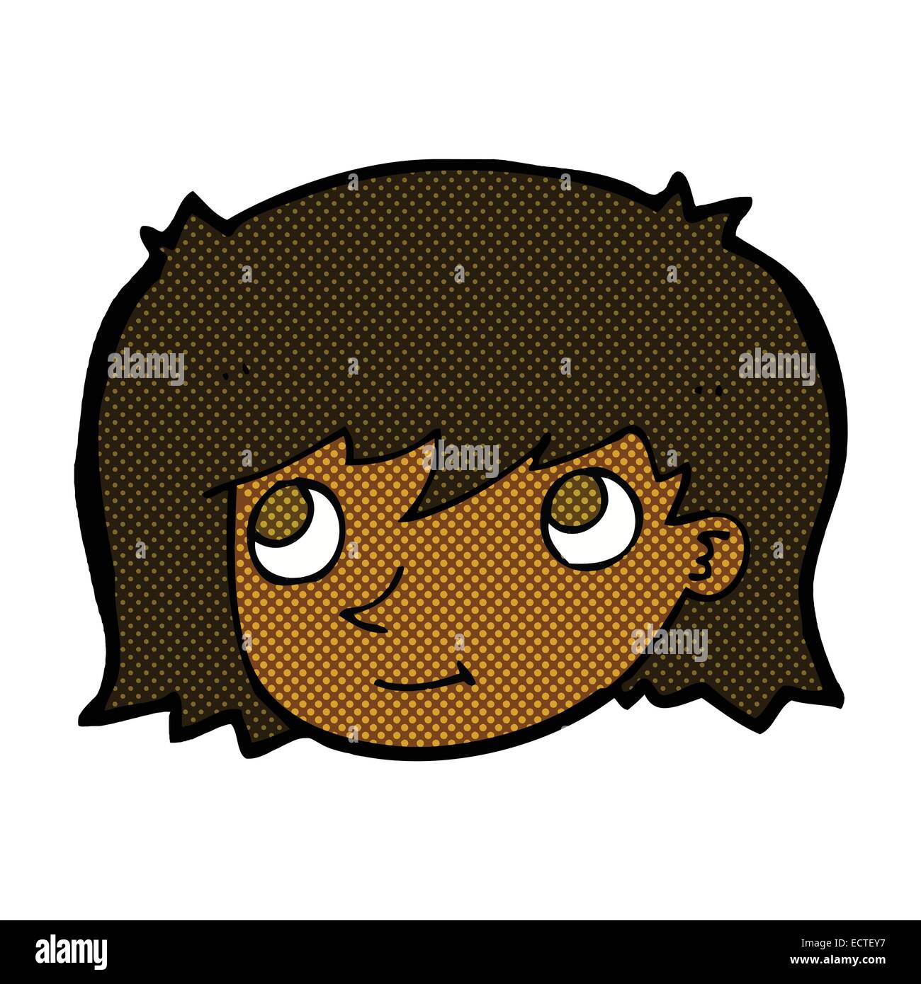 retro comic book style cartoon female face Stock Vector Image & Art - Alamy