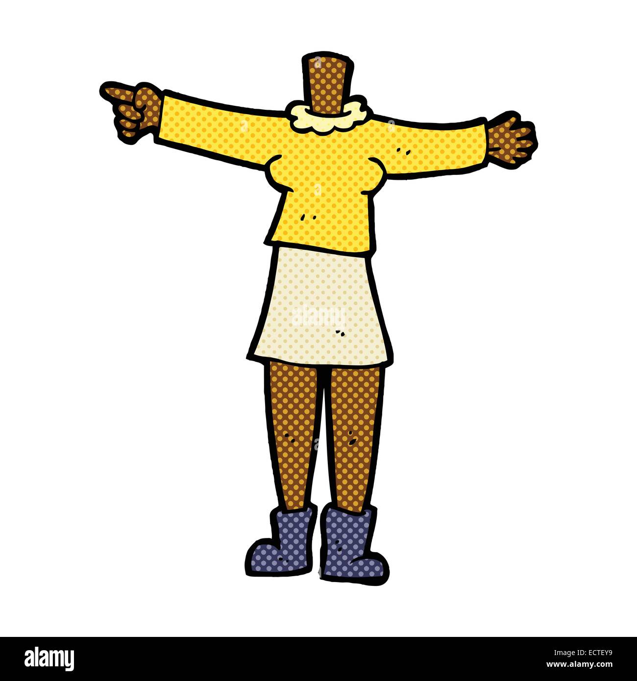 retro comic book style cartoon female body Stock Vector Image & Art - Alamy