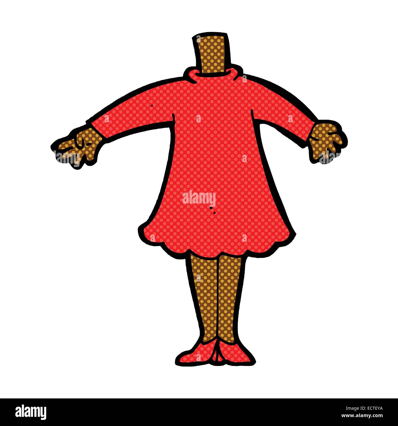 retro comic book style cartoon female body Stock Vector Image & Art - Alamy