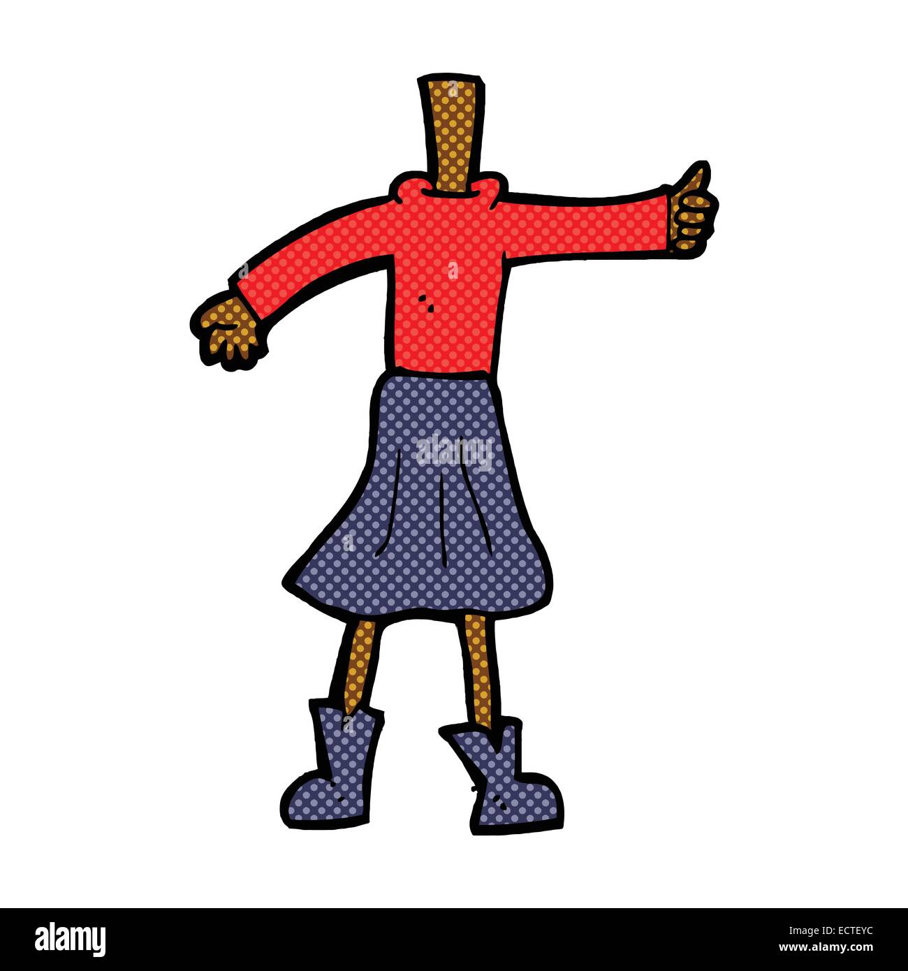 retro comic book style cartoon female body Stock Vector Image & Art - Alamy