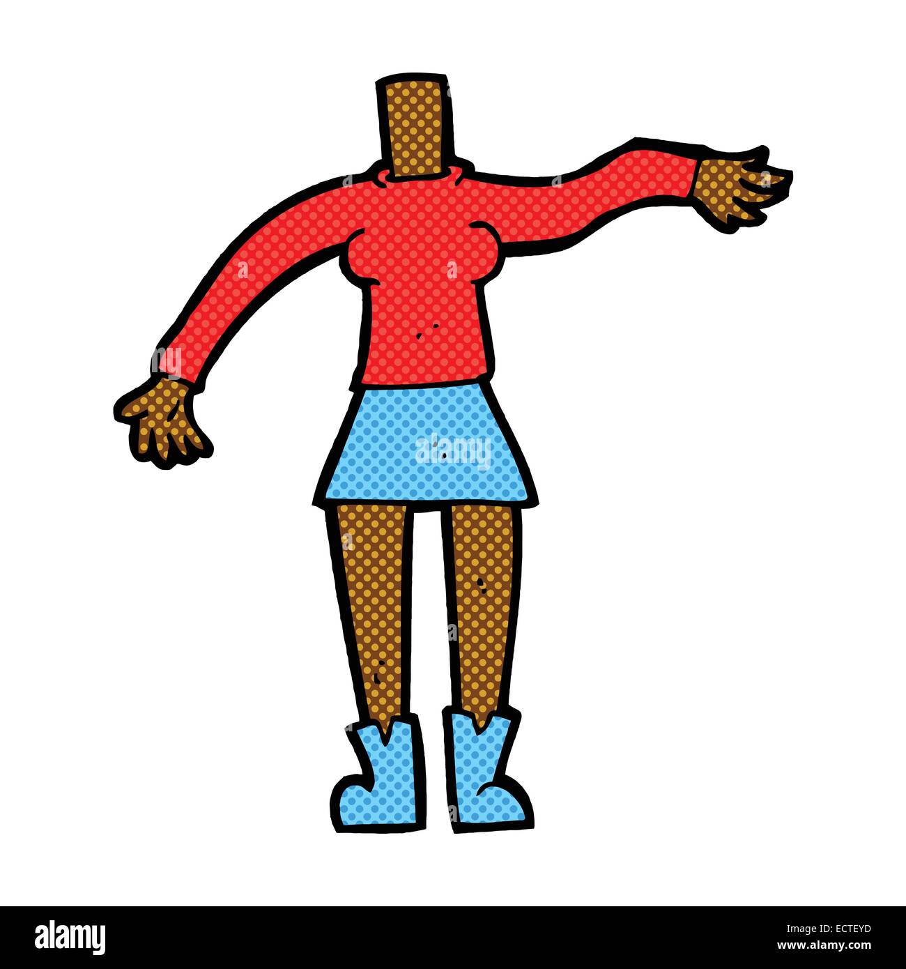 retro comic book style cartoon female body Stock Vector Image & Art - Alamy