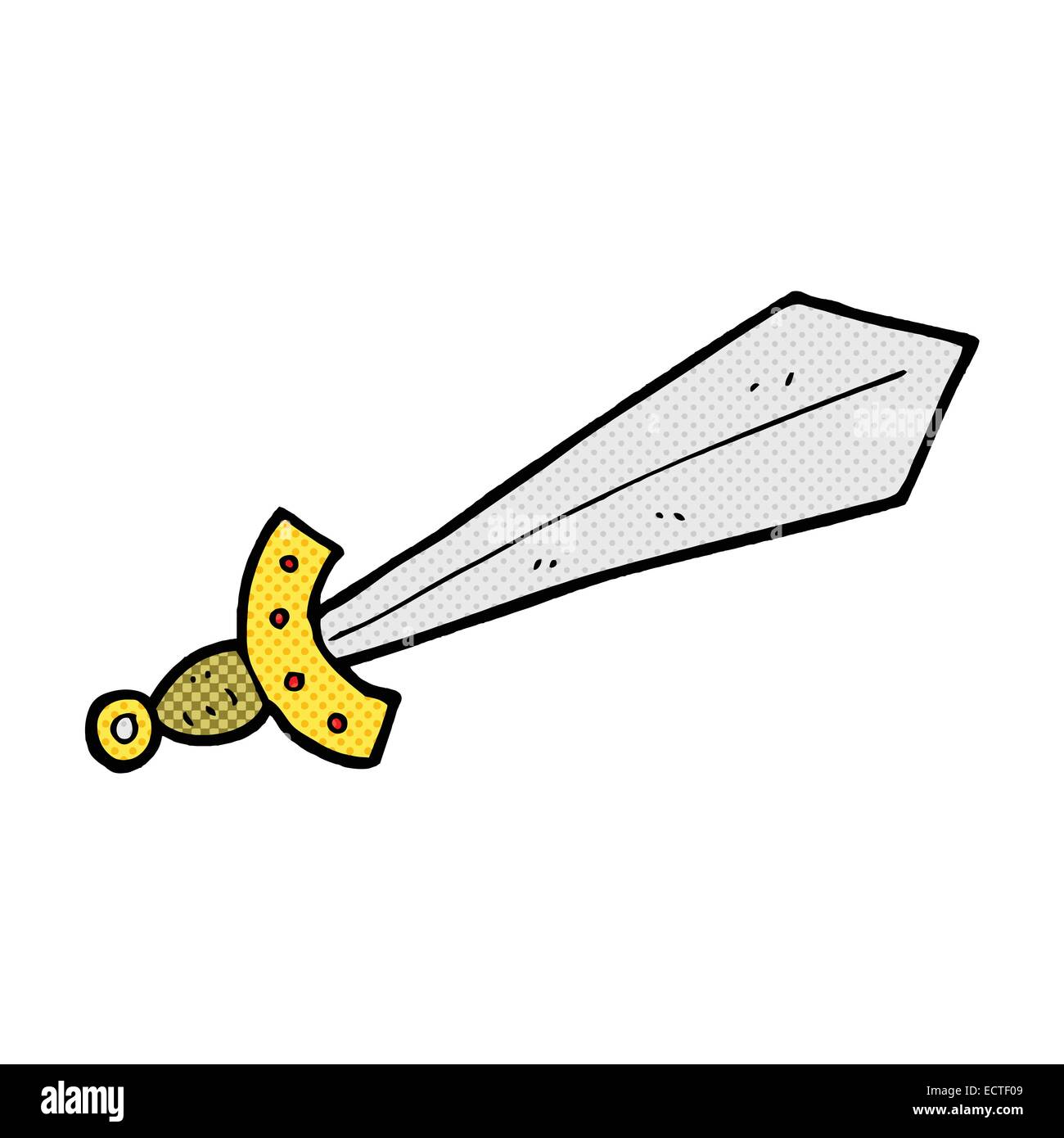 retro comic book style cartoon sword Stock Vector Image & Art - Alamy