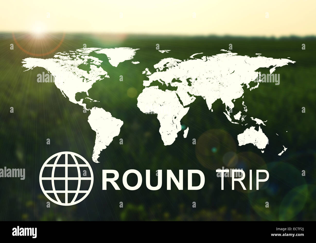 Round Trip header Stock Photo - Alamy