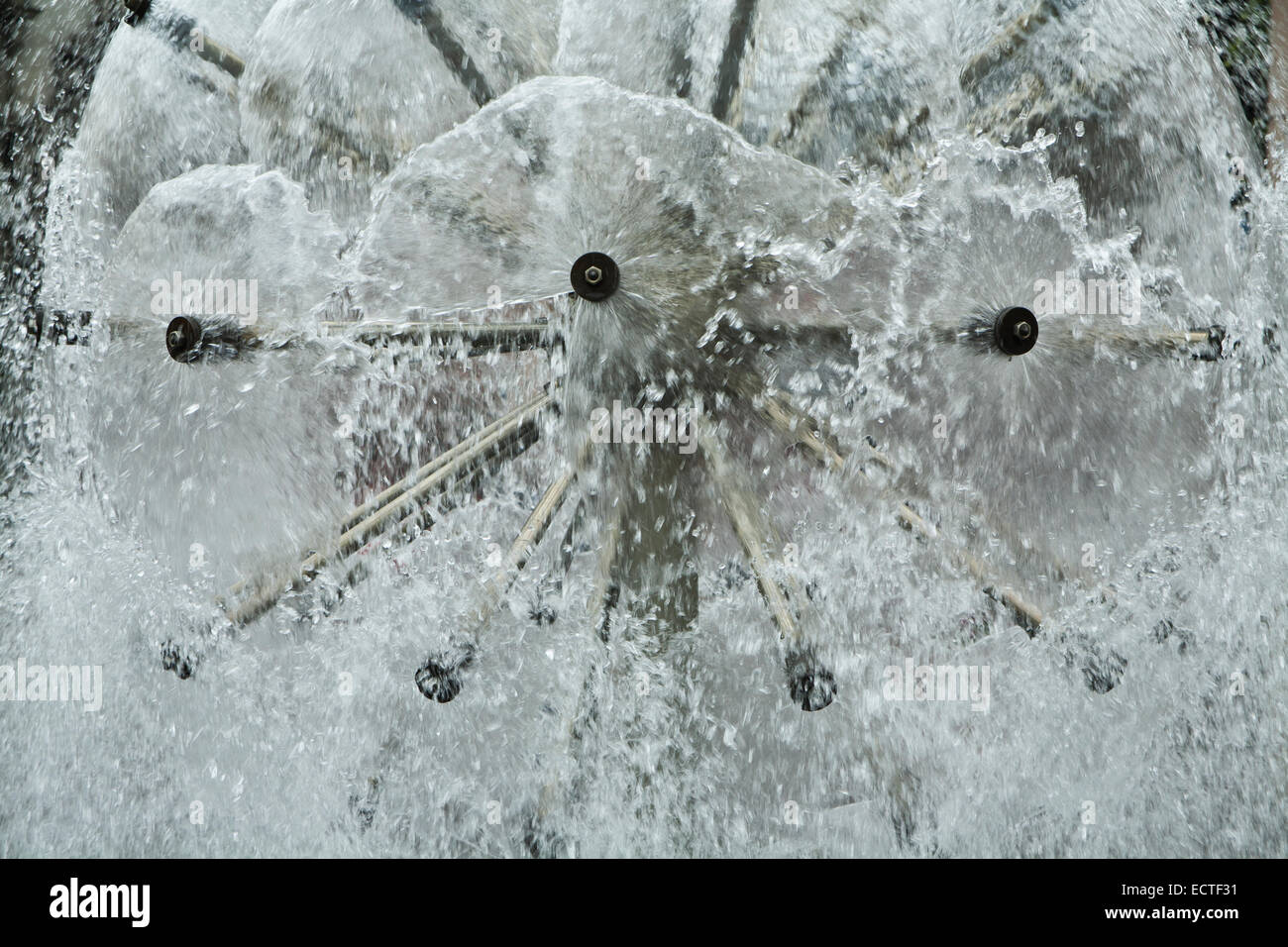 Water fountain in "dandelion seed head" design, Lima, Peru Stock Photo ...