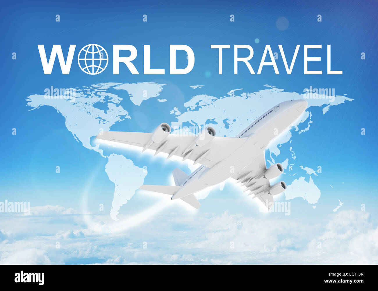 World Travel header Stock Photo - Alamy
