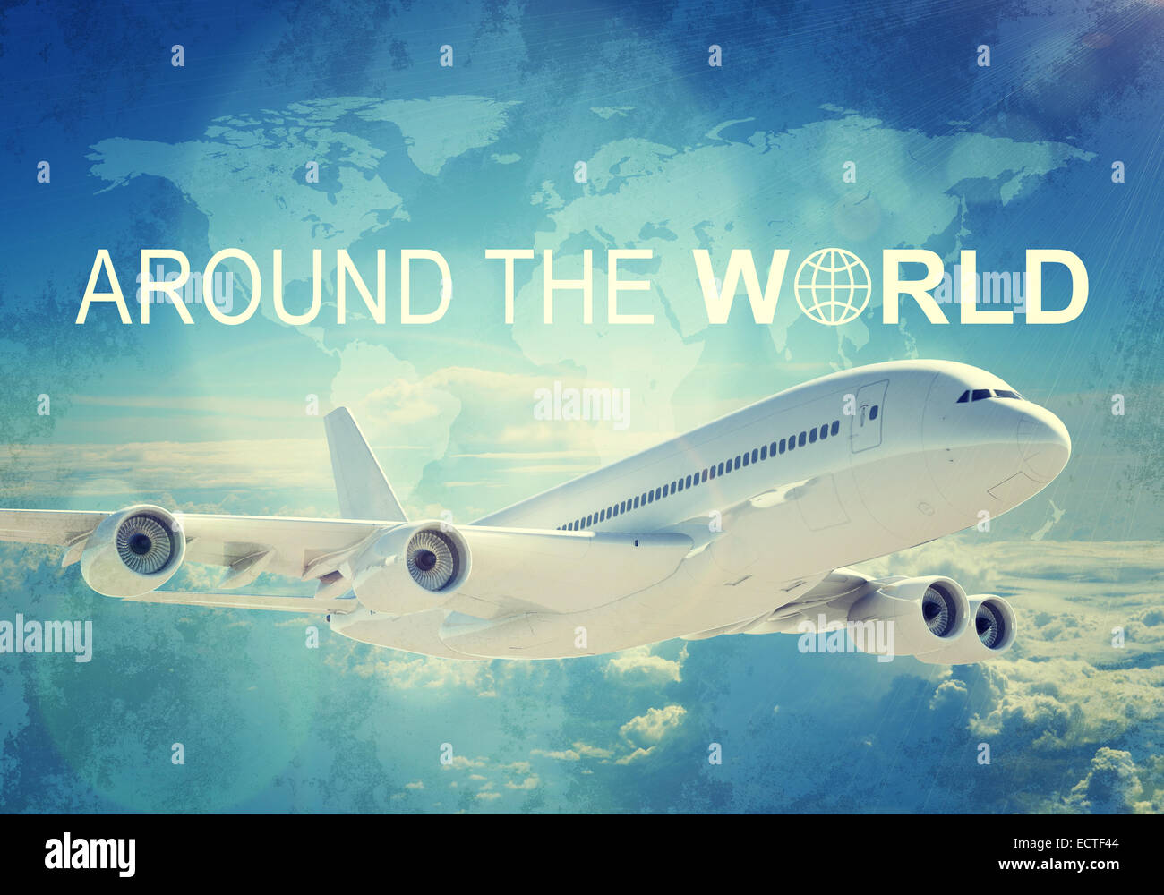 World Travel header Stock Photo - Alamy