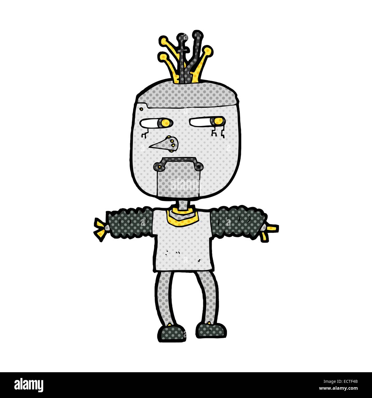 retro comic book style cartoon robot Stock Vector Image & Art - Alamy
