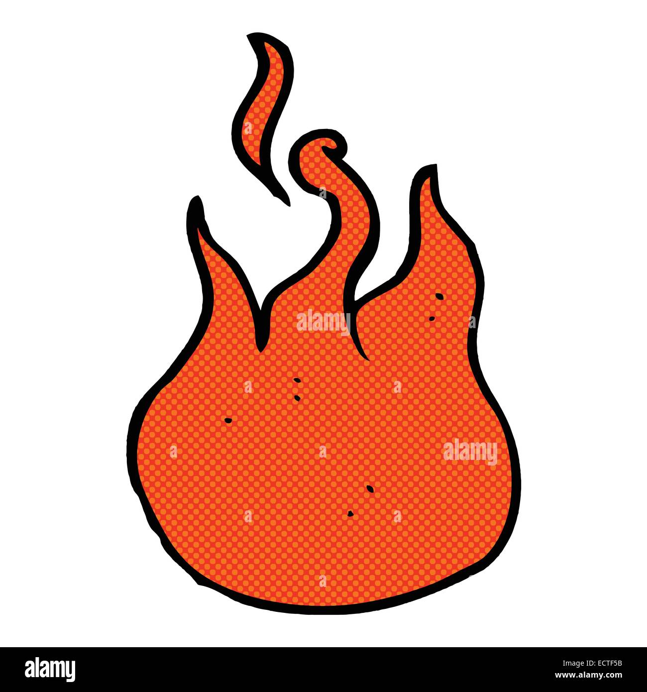retro comic book style cartoon flame symbol Stock Vector Image & Art ...