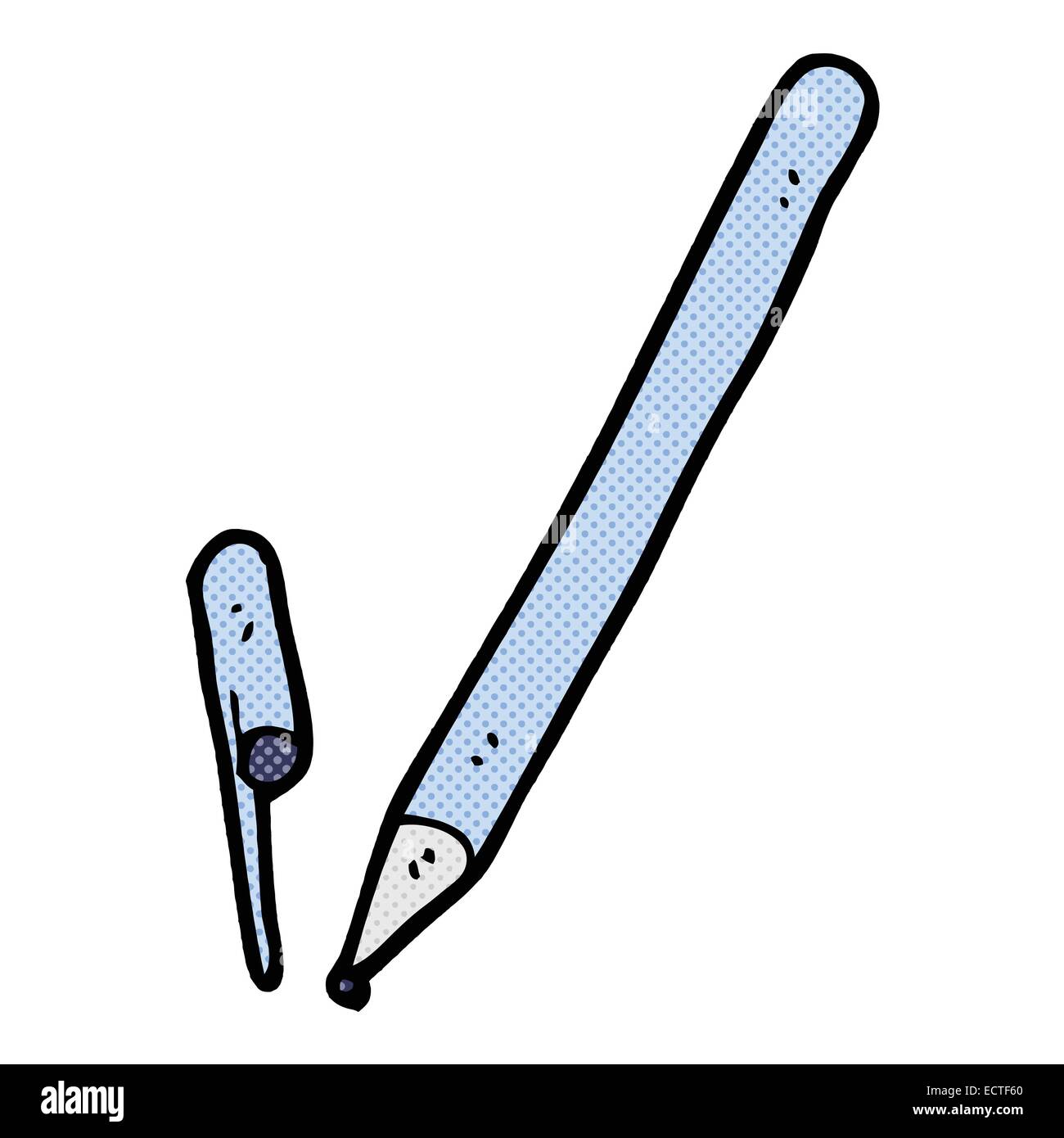 retro comic book style cartoon pen Stock Vector Image & Art - Alamy