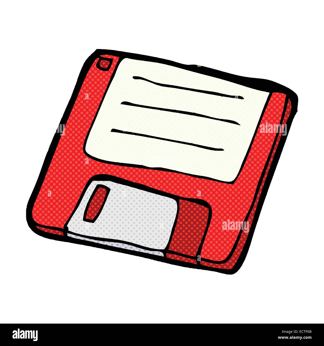 retro comic book style cartoon old computer disk Stock Vector Image ...