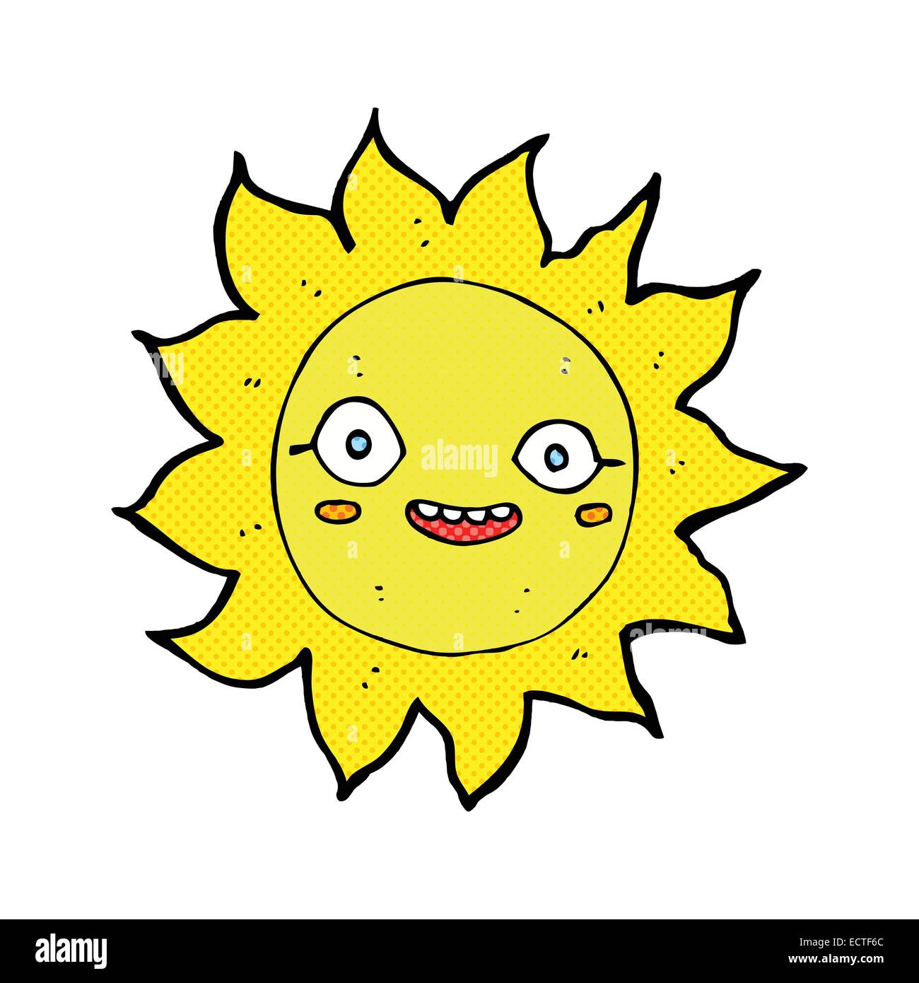 retro comic book style cartoon happy sun Stock Vector Image & Art - Alamy