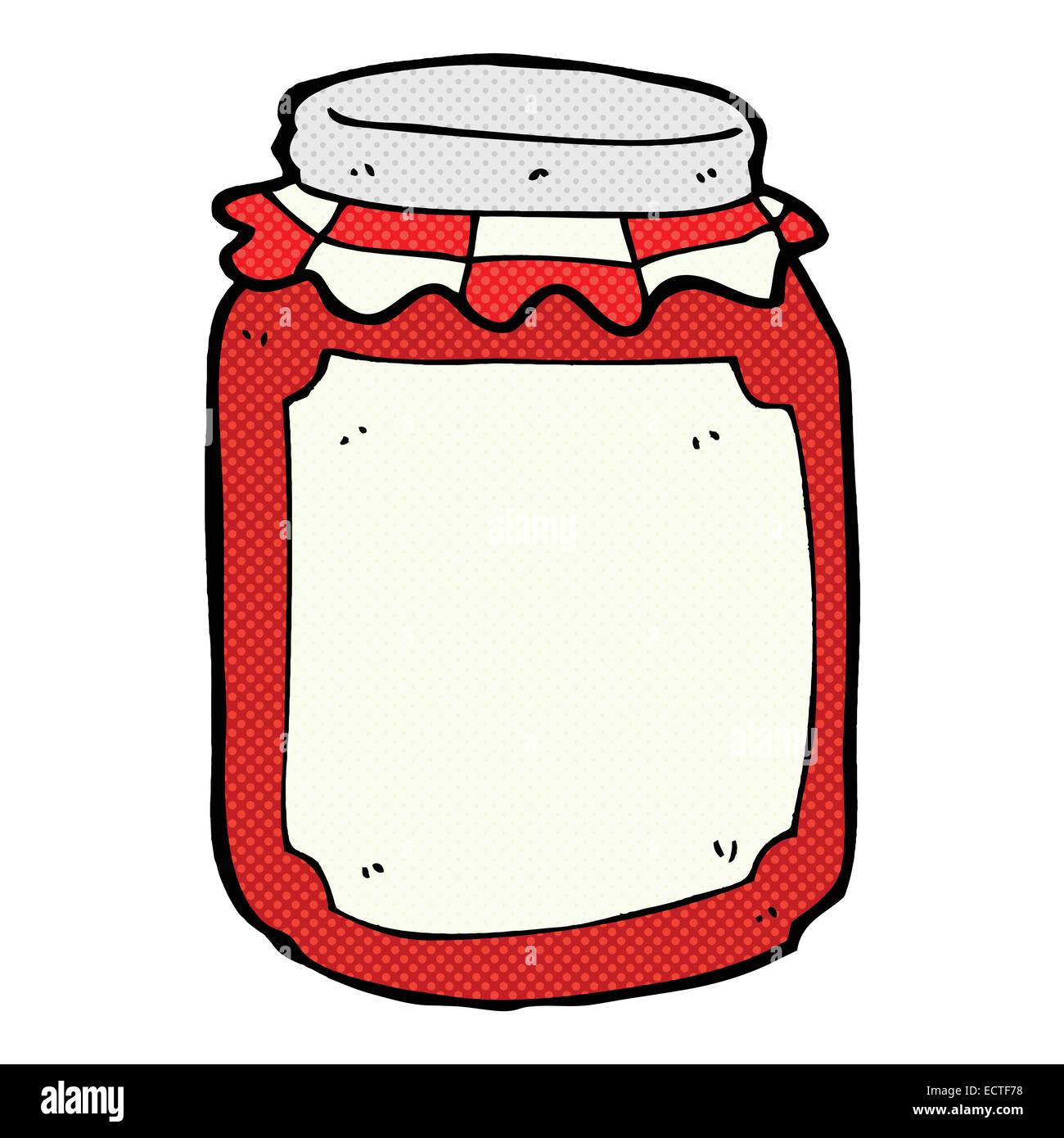 retro comic book style cartoon jar of preserve Stock Vector Image & Art ...