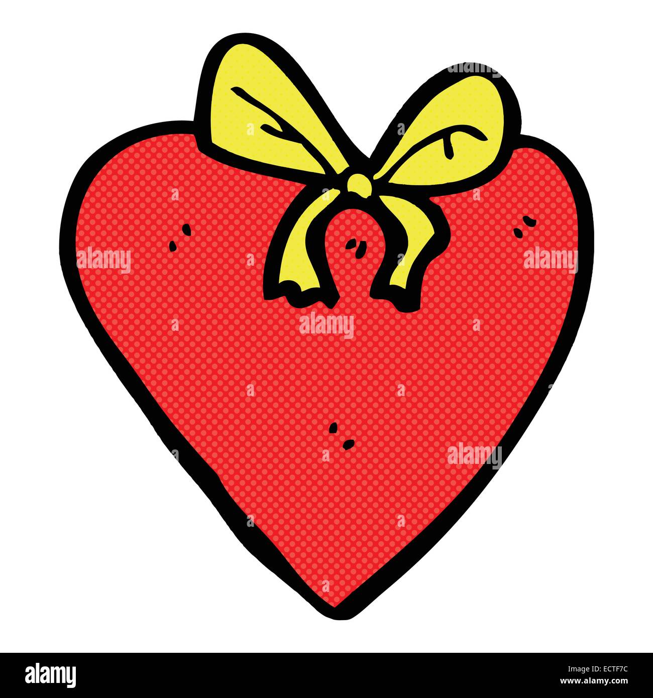 retro comic book style cartoon love heart Stock Vector Image & Art - Alamy