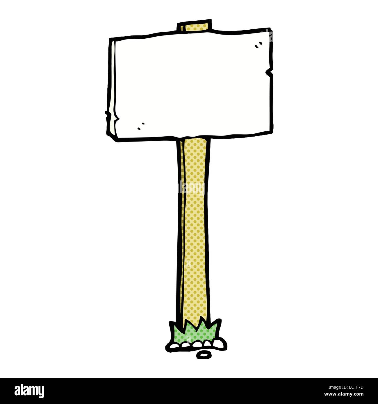 retro comic book style cartoon signpost Stock Vector Image & Art - Alamy