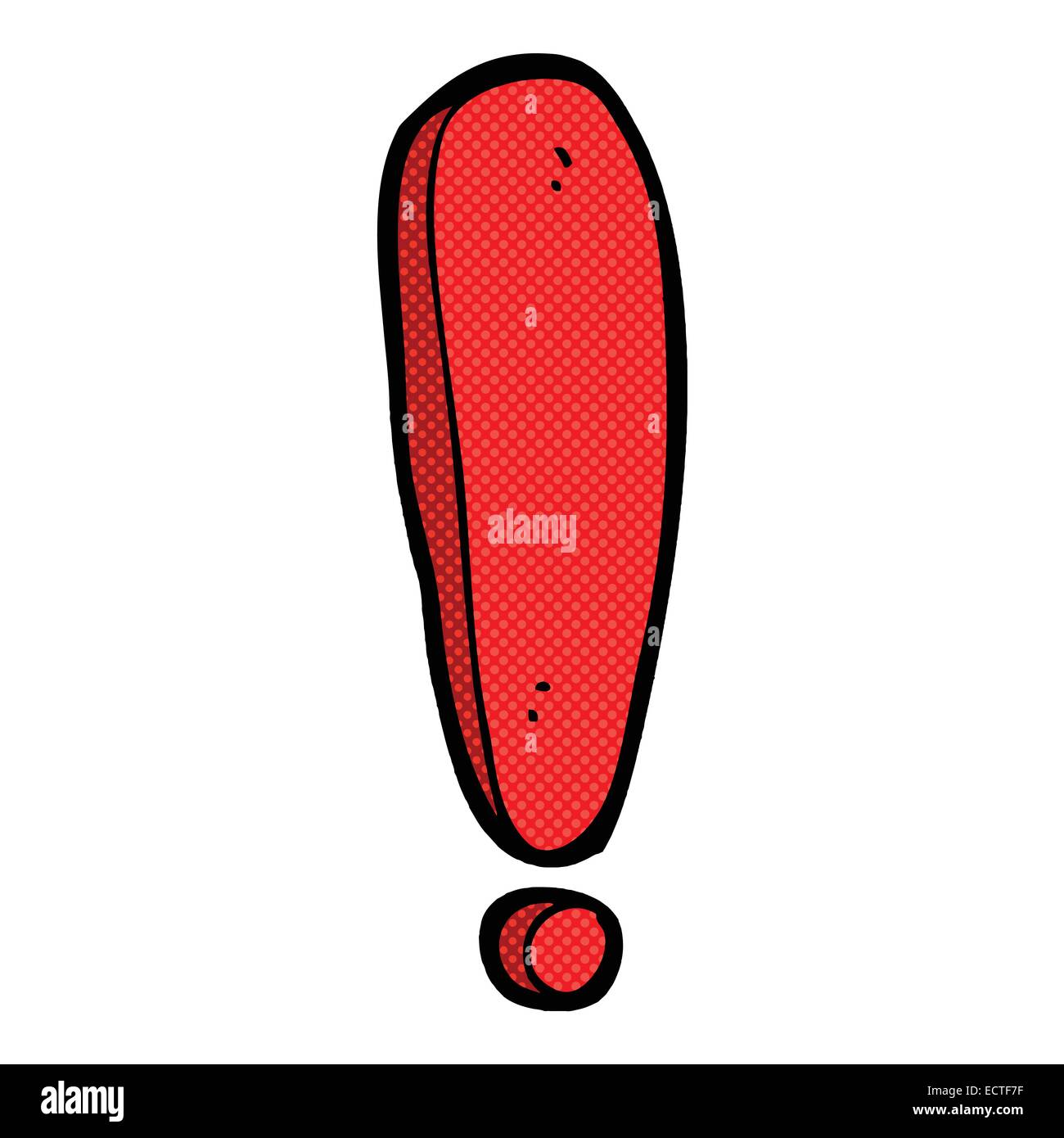 retro comic book style cartoon exclamation mark Stock Vector Image ...