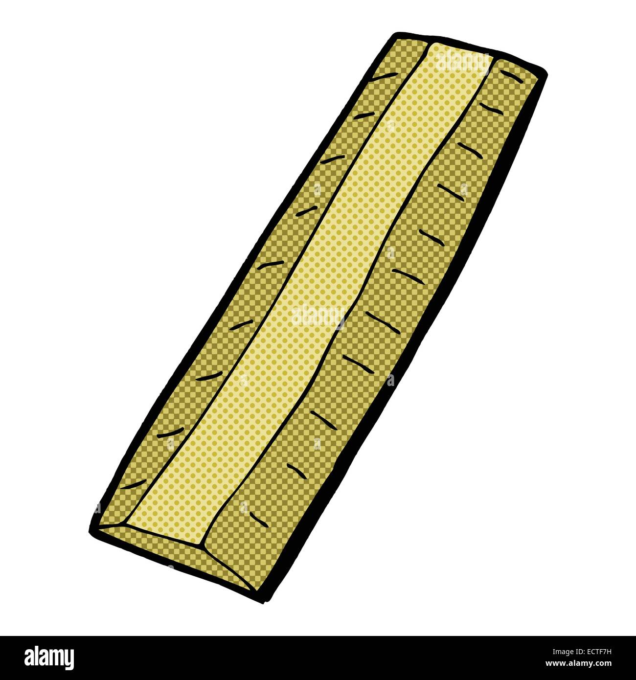 retro comic book style cartoon wooden ruler Stock Vector Image & Art ...