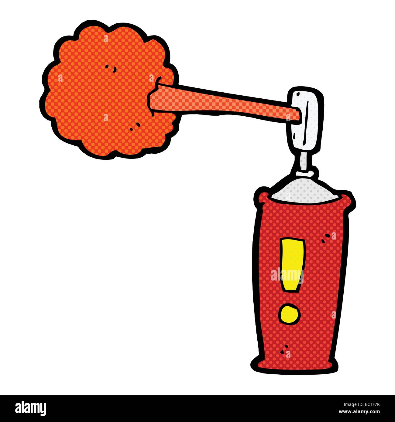 retro comic book style cartoon spray can Stock Vector Image & Art - Alamy