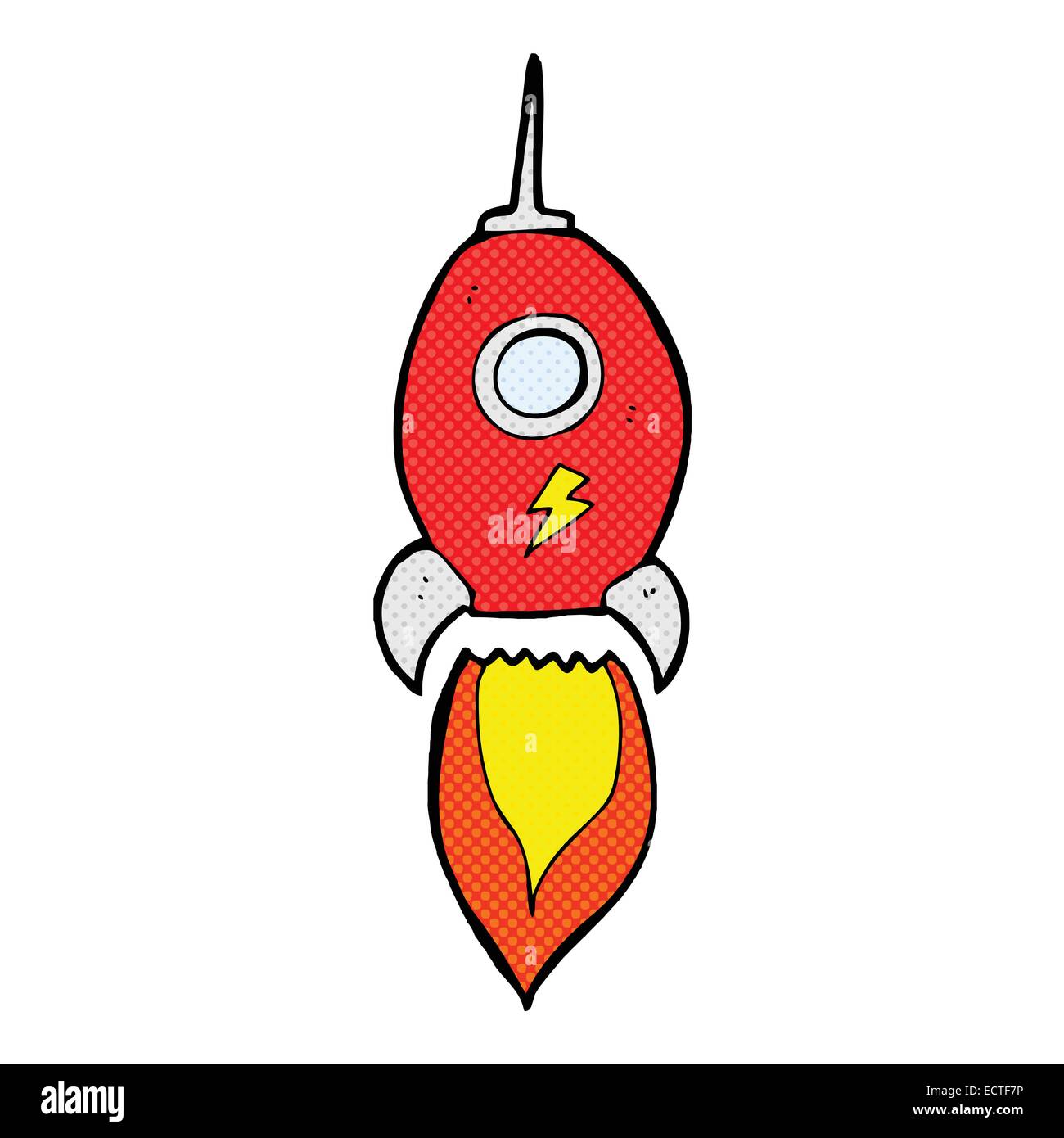 retro comic book style cartoon spaceship Stock Vector Image & Art - Alamy