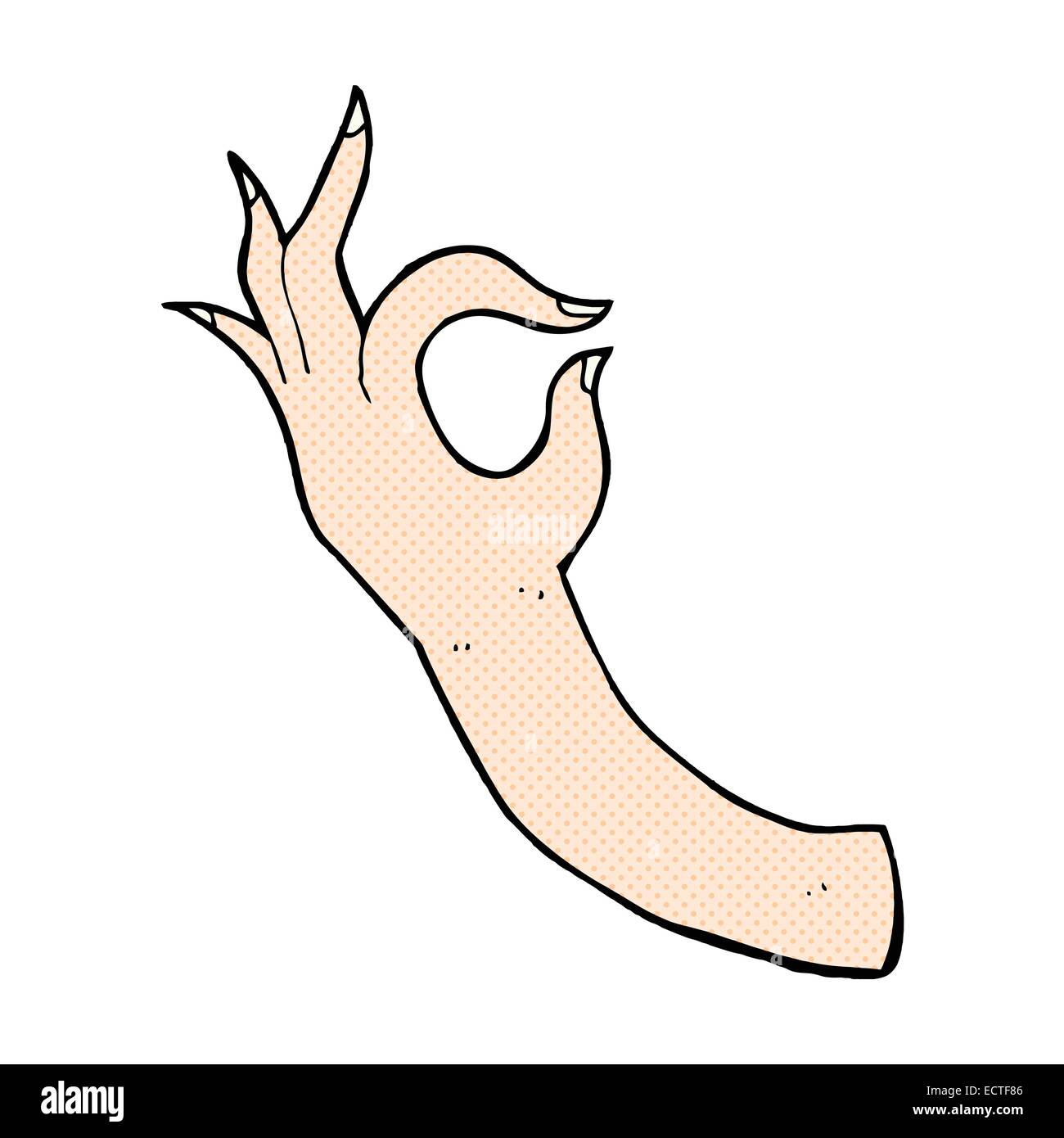 retro comic book style cartoon hand symbol Stock Vector Image & Art - Alamy