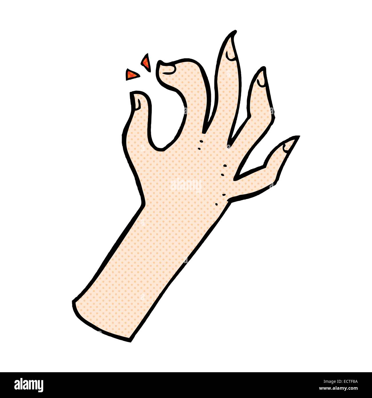 retro comic book style cartoon hand symbol Stock Vector Image & Art - Alamy