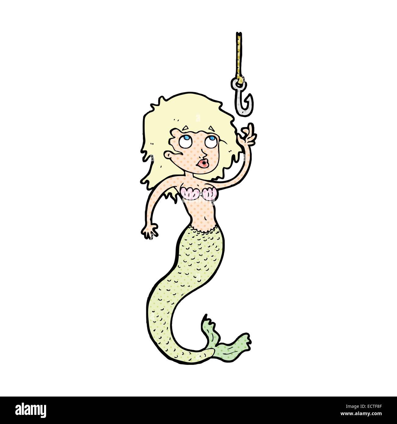 Cartoon mermaid hook hi-res stock photography and images - Alamy