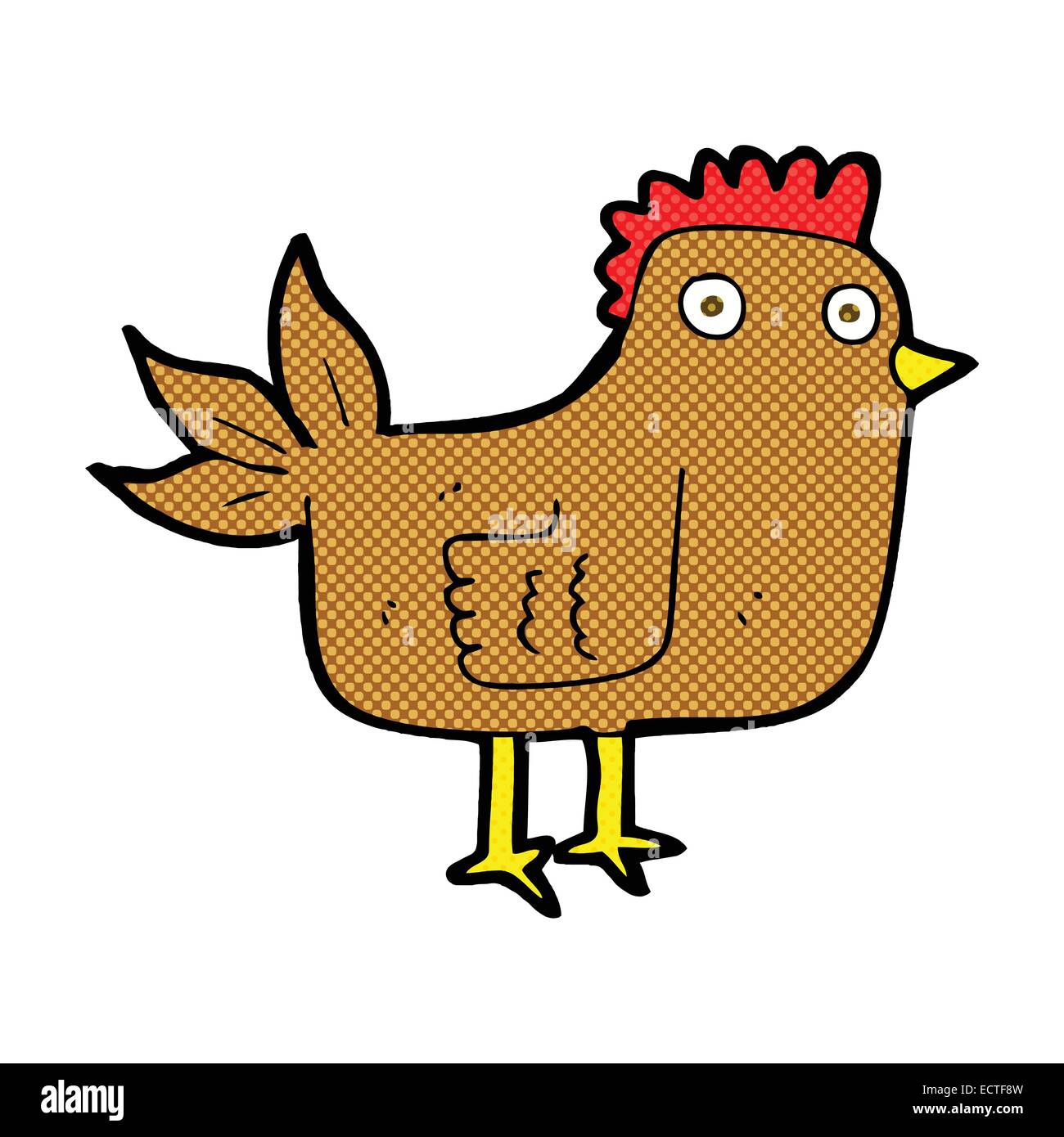 retro comic book style cartoon hen Stock Vector Image & Art - Alamy