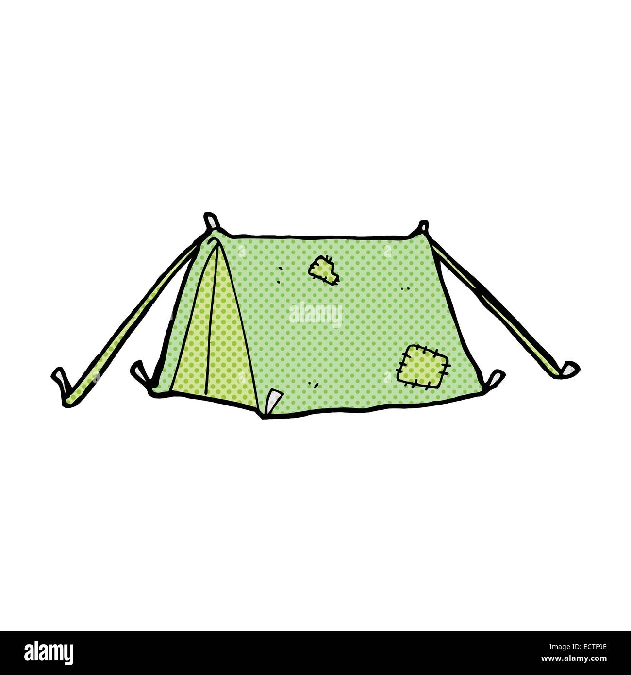 retro comic book style cartoon traditional tent Stock Vector Image ...