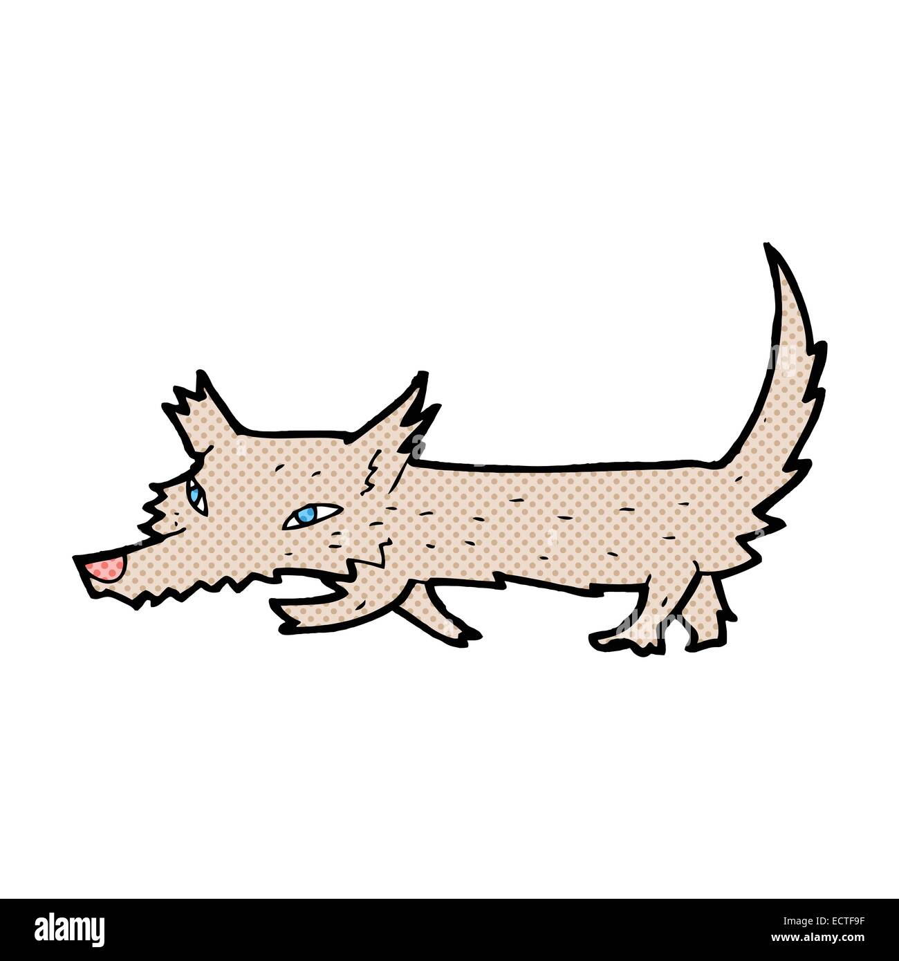 retro comic book style cartoon little wolf Stock Vector Image & Art - Alamy