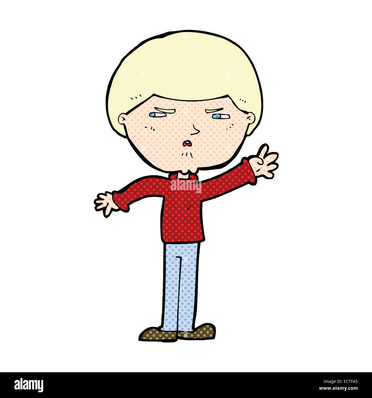 retro comic book style cartoon mean man Stock Vector Image & Art - Alamy