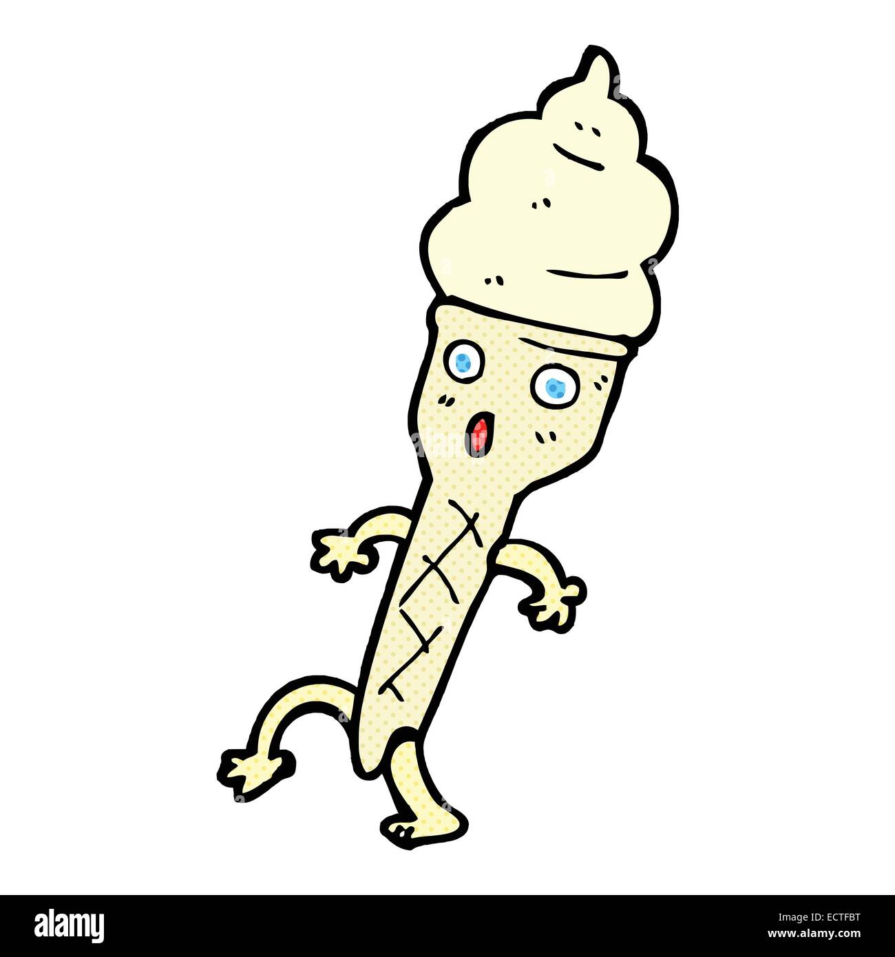 retro comic book style cartoon ice cream Stock Vector Image & Art - Alamy