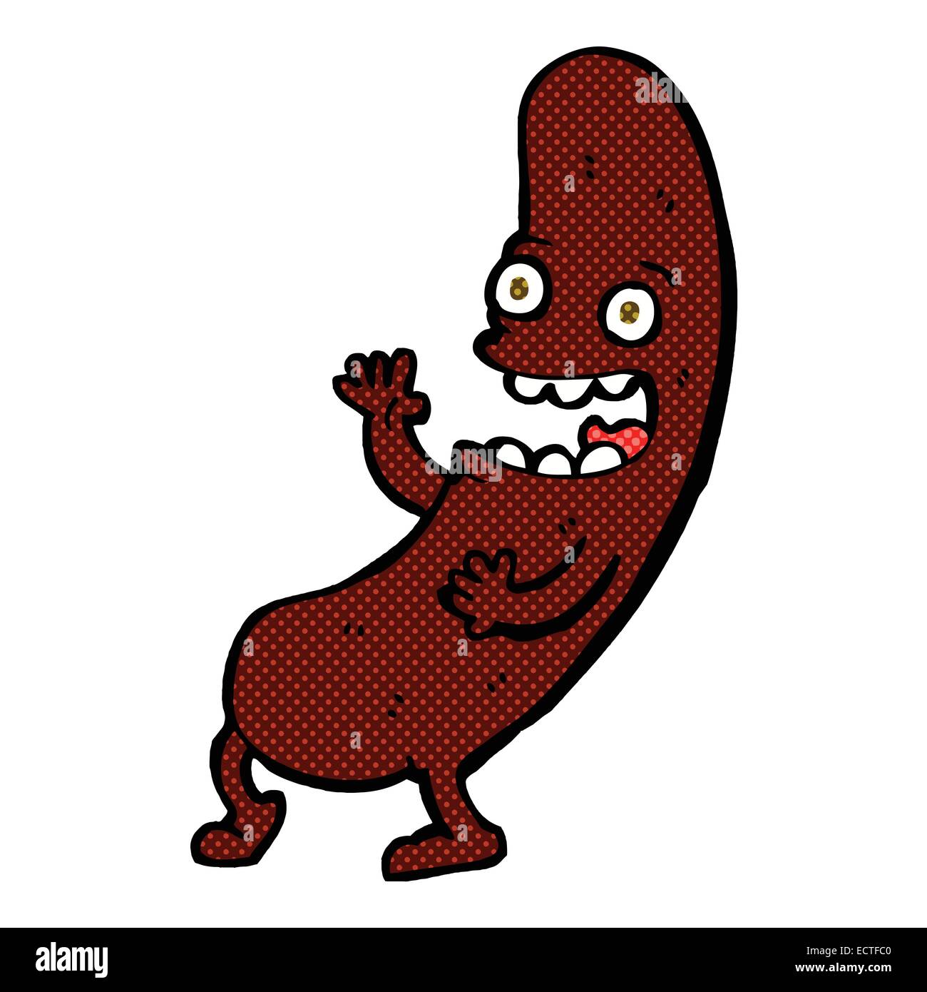 crazy retro comic book style cartoon sausage Stock Vector Image & Art ...