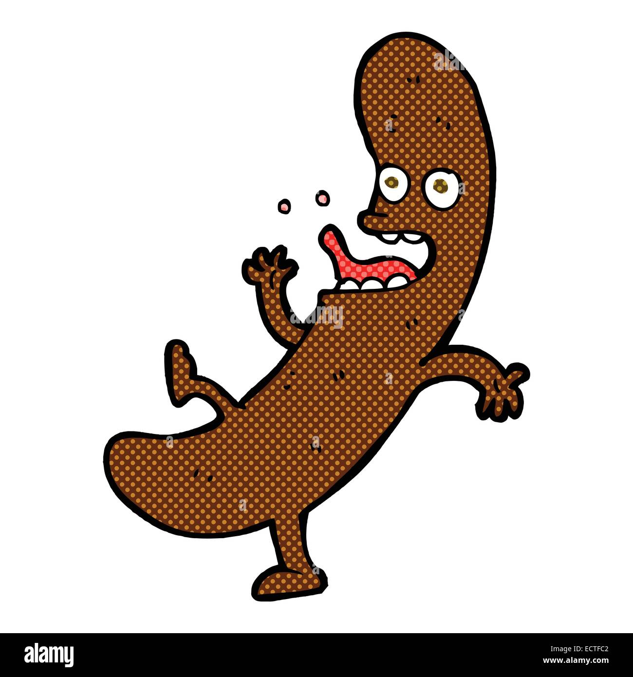 crazy retro comic book style cartoon sausage Stock Vector Image & Art ...