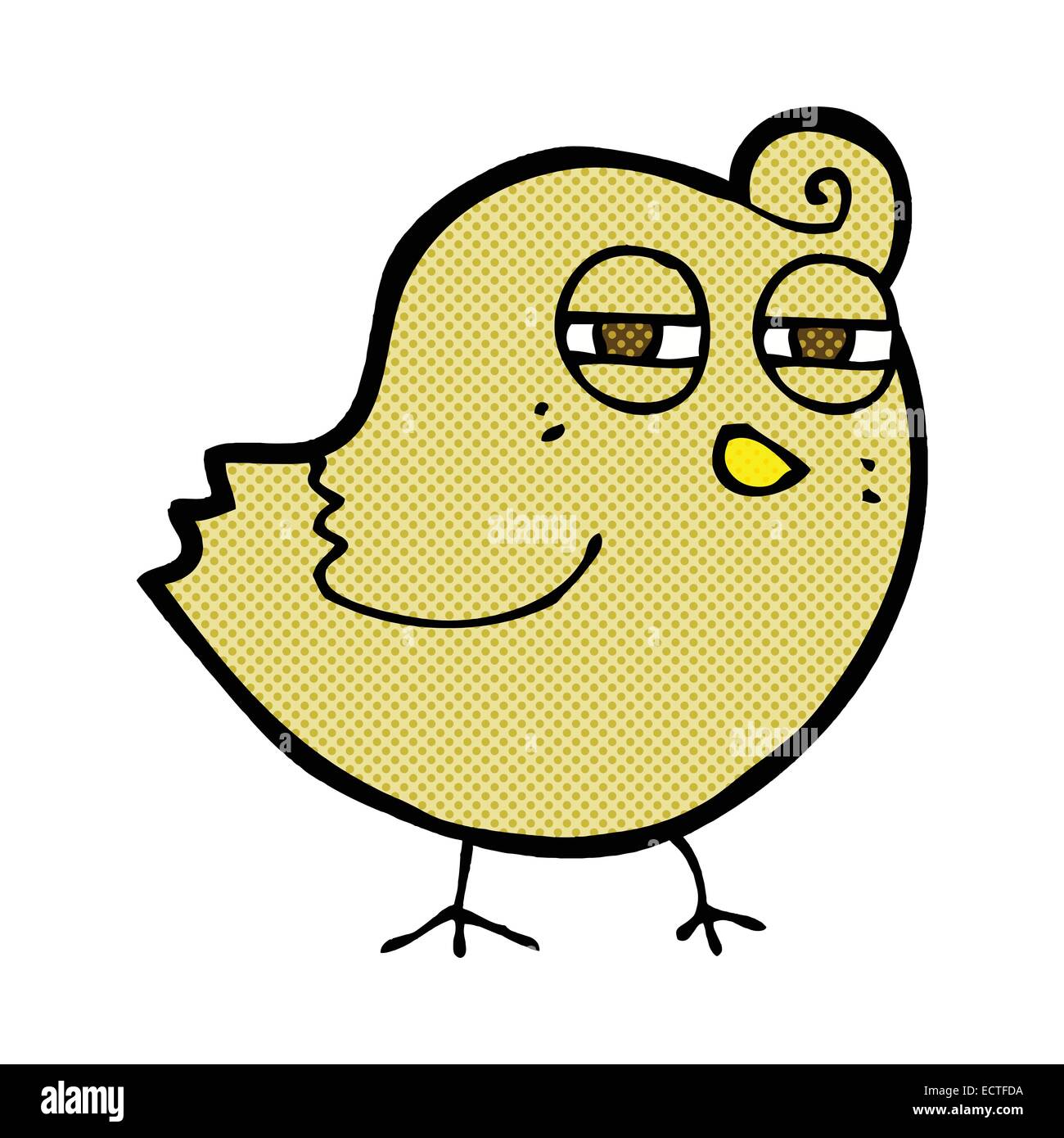 funny retro comic book style cartoon bird Stock Vector Image & Art - Alamy
