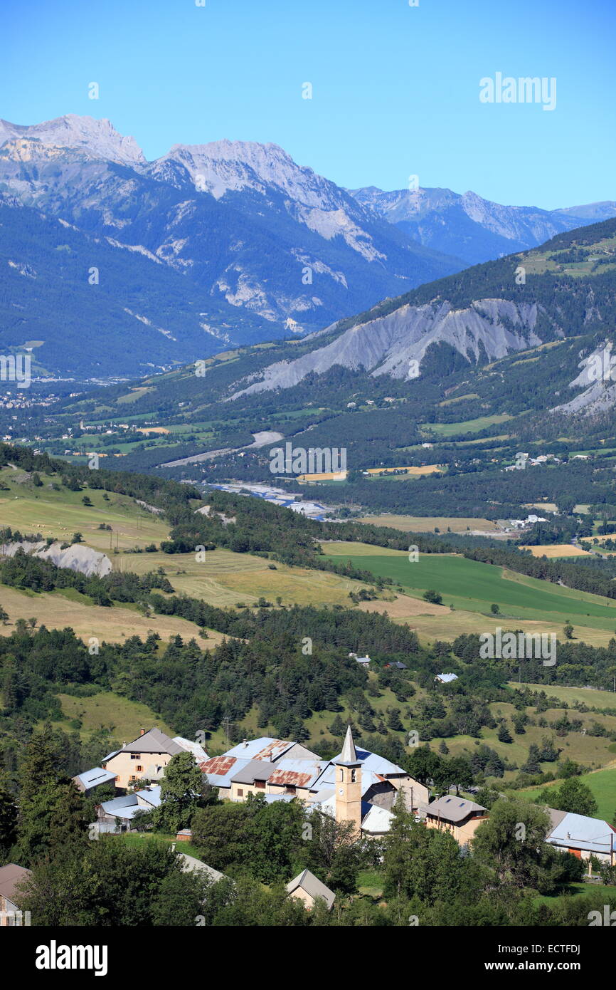 Overview of the Ubaye valley Stock Photo - Alamy