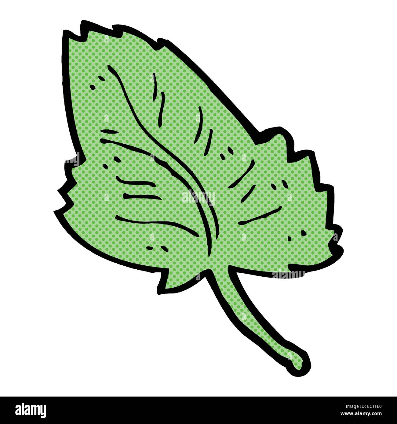 retro comic book style cartoon leaf symbol Stock Vector Image & Art - Alamy