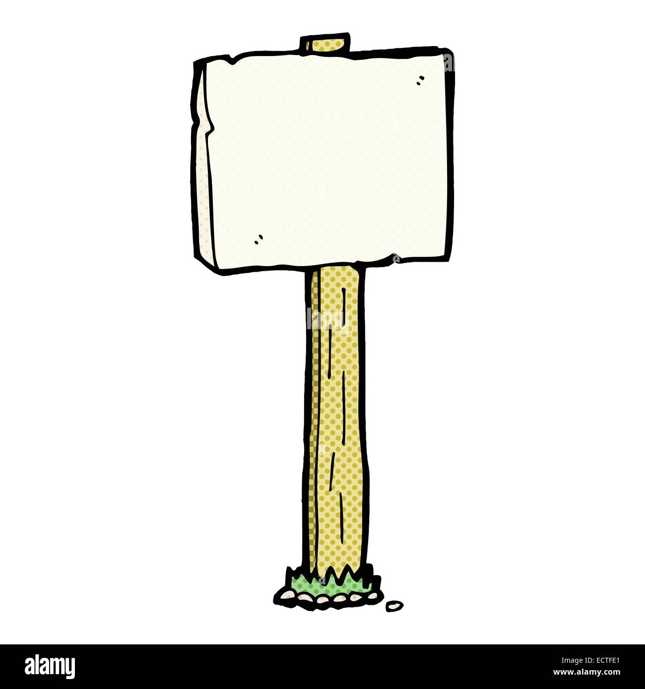 retro comic book style cartoon sign post Stock Vector Image & Art - Alamy