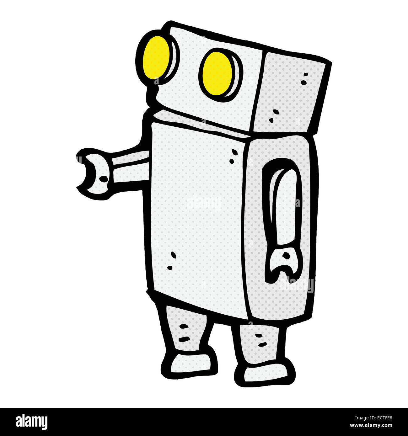 retro comic book style cartoon robot Stock Vector Image & Art - Alamy